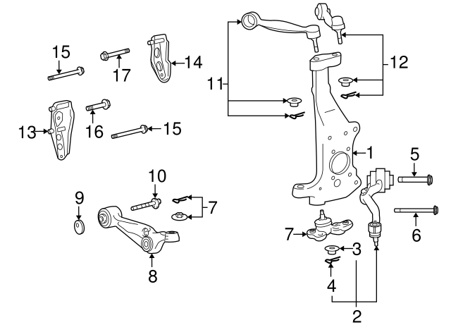 2008-2016 Lexus Front Left Driver Lower Suspension Control Arm LS600h ...
