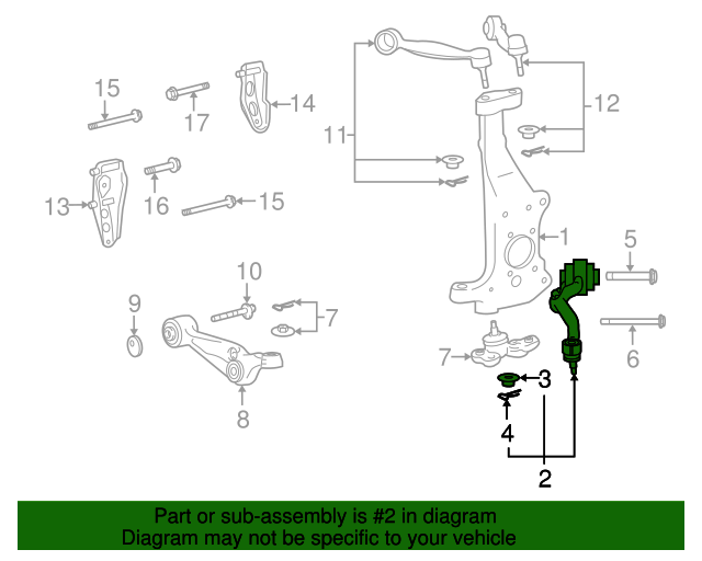 2008-2016 Lexus Front Left Driver Lower Suspension Control Arm LS600h ...