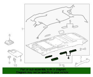 OEM 2014-2019 Toyota Highlander Courtesy Lamp Part # 81360-0E020-B0 ...