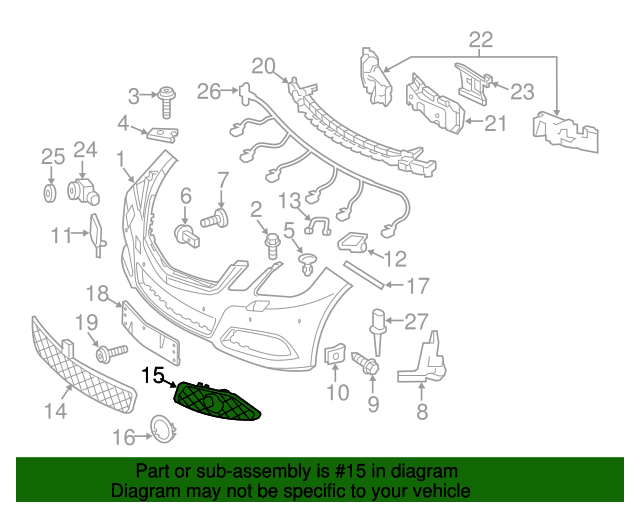 2010-2013 Mercedes-Benz Outer Grille 212-885-15-23 | Mercedes-Benz ...