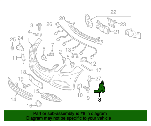 212-885-00-16 - Bumper Cover Reinforcement 2010-2013 Mercedes-Benz ...