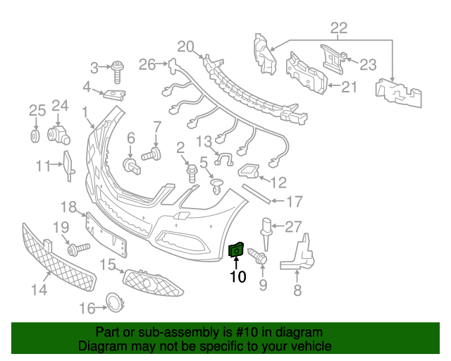 003-994-30-45 - Bumper Cover U-Nut 1993-2018 Mercedes-Benz | Mercedes ...