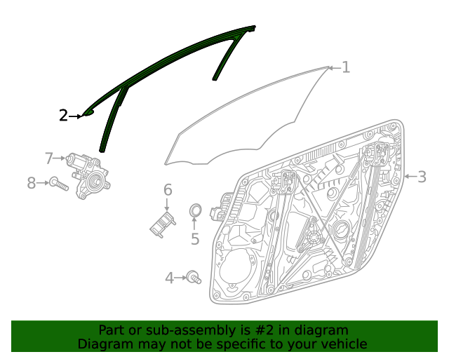 247-725-42-00 - Window Channel 2021-2023 Mercedes-Benz ...
