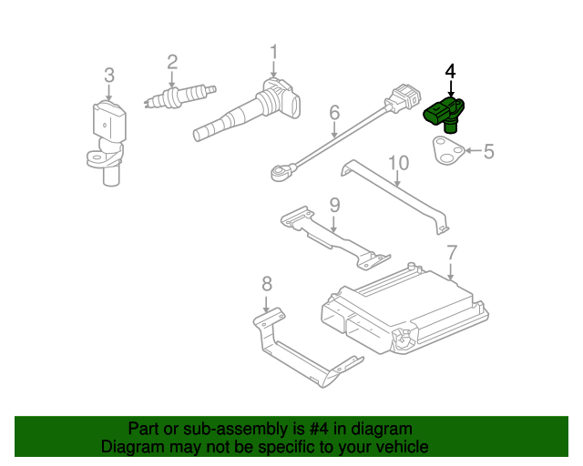 2005-2011 Audi Engine Crankshaft Position Sensor 06E-906-433 | OEM ...