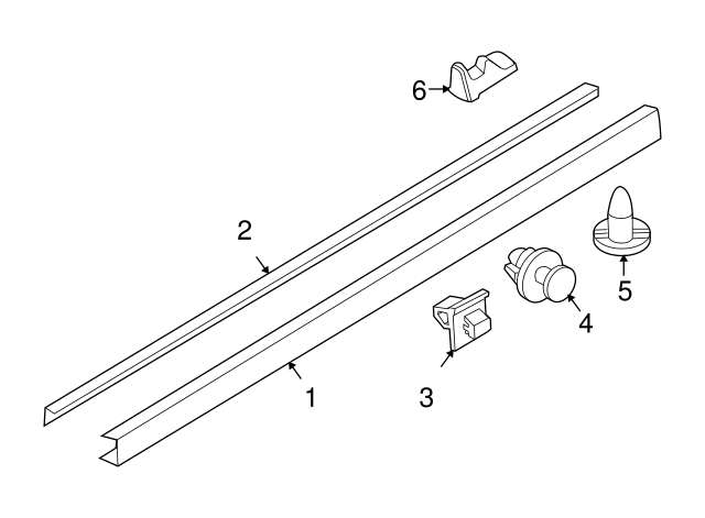 2000-2004 Volvo Rocker Molding Clip 30808521 | TascaParts.com