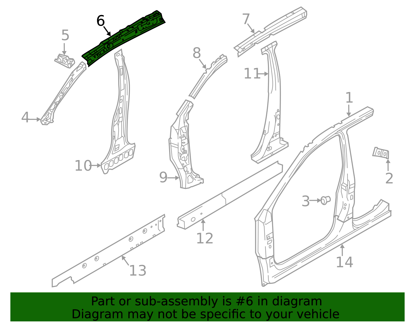 G6330-5RWMA - Inner Rail 2020-2024 Nissan Kicks | Nissan Parts ...