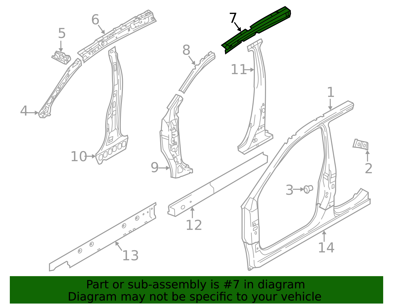 2018-2019 Nissan Kicks Roof Reinforced G6316-5RBMA | Team Nissan Inc.