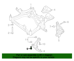 2016-2021 Nissan Lower Control Arm Front Bolt 54459-JA060 | TascaParts.com