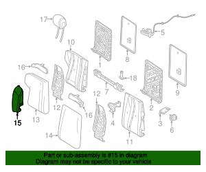 238-920-07-02-3D16 - Bolster Cover 2019-2023 Mercedes-Benz | Mercedes ...