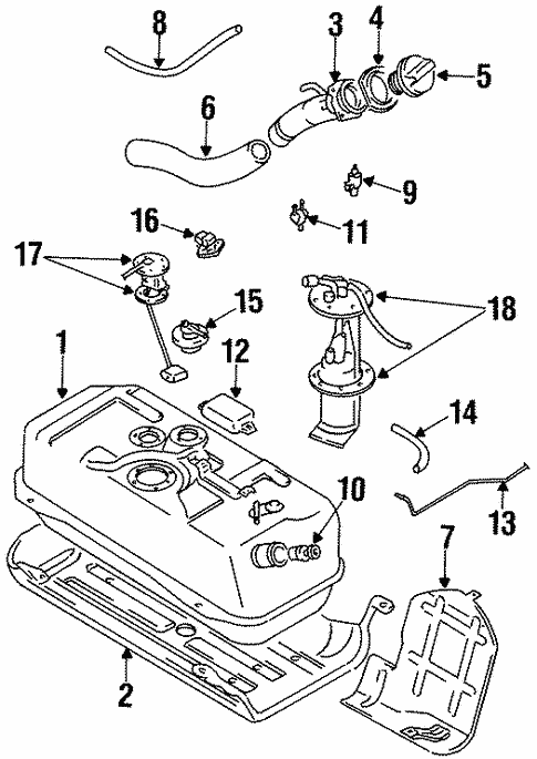Fuel System Components for 1997 Suzuki X-90 | World OEM Parts Subaru