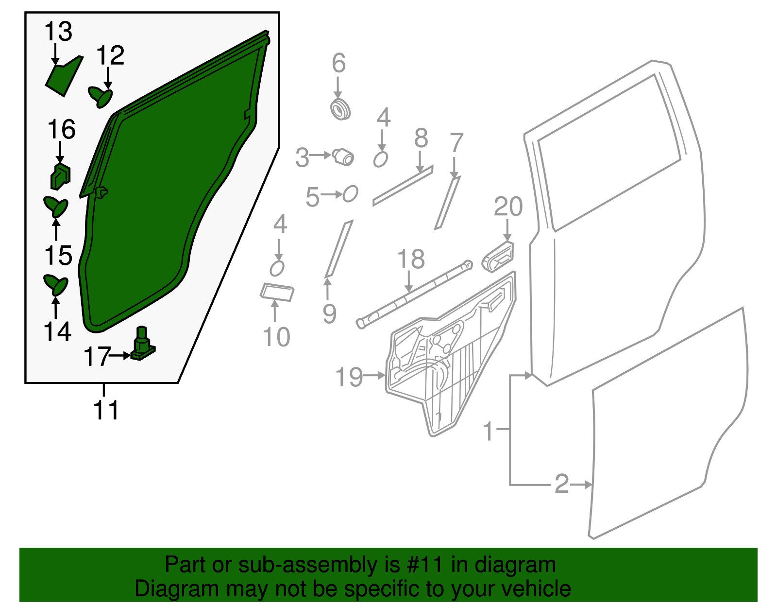 82831-1LA1A - Door Weather-Strip 2011-2020 Infiniti | INFINITI Parts ...