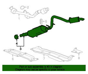 2015-2020 GM Muffler & Pipe 84665239 | OEM Parts Online