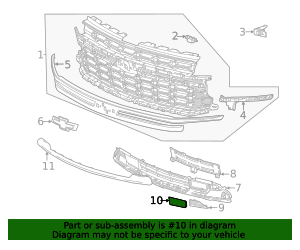 2021-2023 Chevrolet Black Front Bumper Cover Tow Eye Access Hole Cover ...