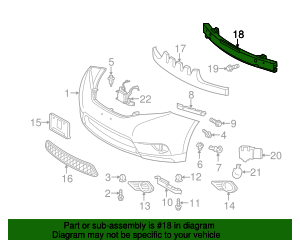 2015 Toyota Sienna Impact Bar 52021-08040 | Discount Parts Monster