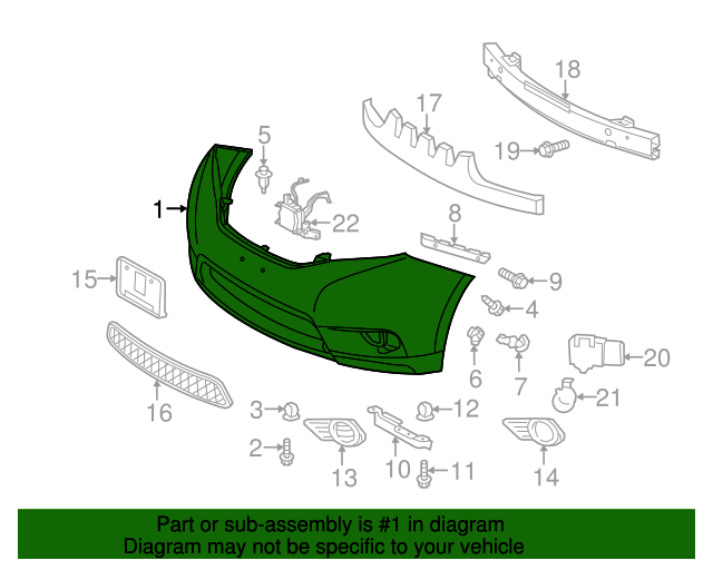 Toyota OEM Cover Front Bumper L Part# 52119-08904 | OEM Vehicle Parts
