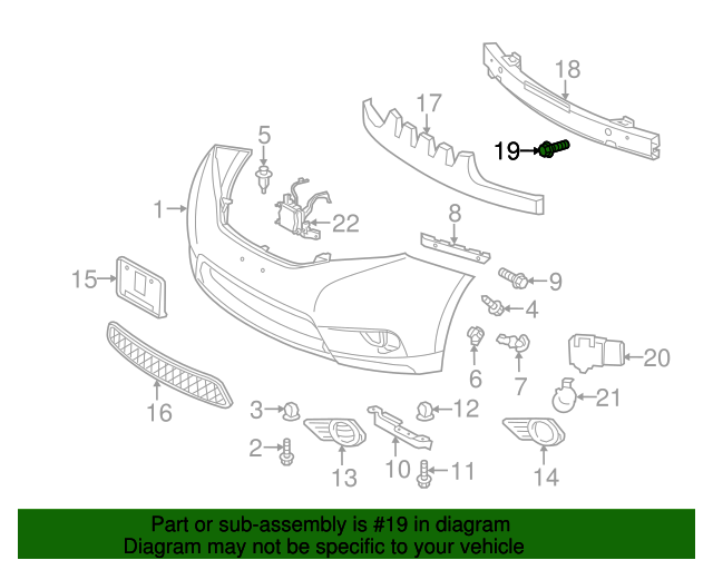 90084-10044 - Bumper Impact Bar Bolt - 2004-2020 Toyota | OEM Genuine ...