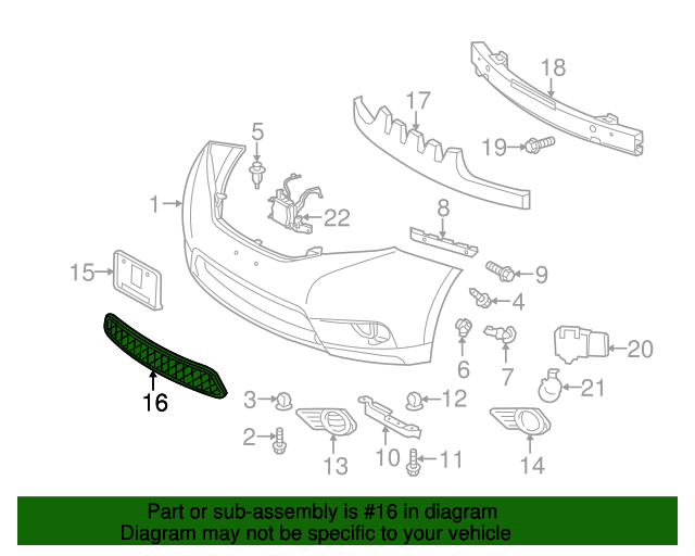 53112-08010 - Lower Grille - 2011-2017 Toyota Sienna | OEM Genuine ...