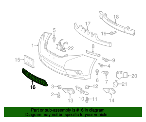 53112-08010 - Lower Grille - 2011-2017 Toyota Sienna | OEM Genuine ...