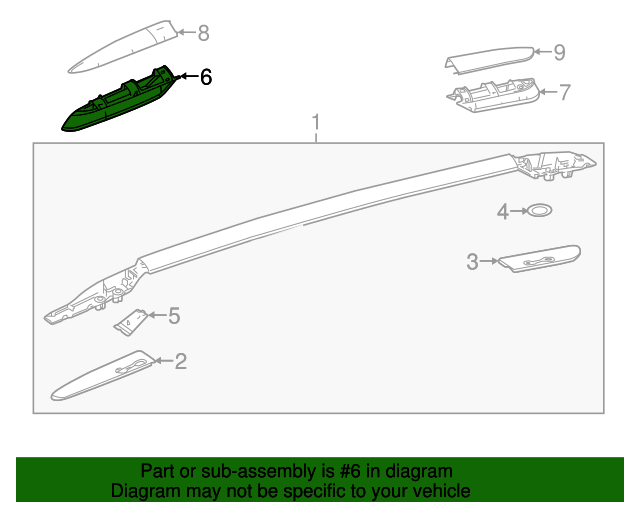 63496-42040 - Roof Rack Cover 2013-2018 Toyota RAV4 | AutoNationParts.com
