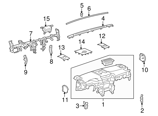 55401-60940-C0 - Dashboard Panel 2022-2023 Lexus GX460 | AutoNation Parts