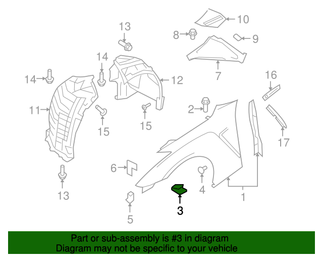 63848-35F00 | Nissan Clip - Genuine OEM | 6384835F00 | Nissan Parts USA