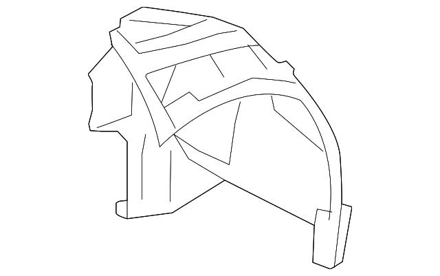 2009-2020 Nissan GT-R Rear Fender Liner - Passenger Side (RH) 63842 ...