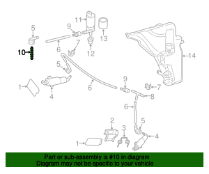 2011-2017 Audi Headlight Washer Hose Connector 4G0-955-873 | Audi USA Parts