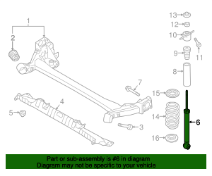 55307-F2730 - Shock Absorber 2017-2020 Hyundai Elantra ...
