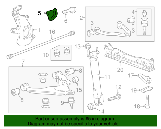 2011-2024 GM Front Suspension Control Arm Adjuster Cam 11571266 GM ...