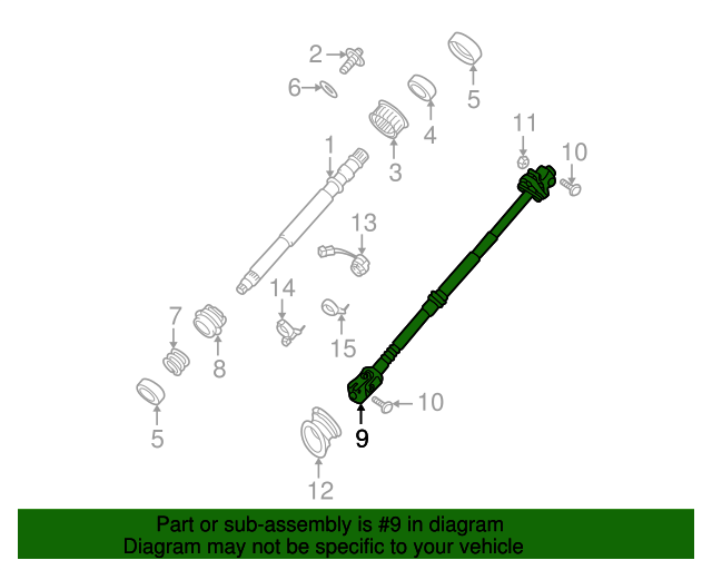 Genuine BMW 32-31-6-753-800 | Lower Shaft & Joint Assembly | FREE ...