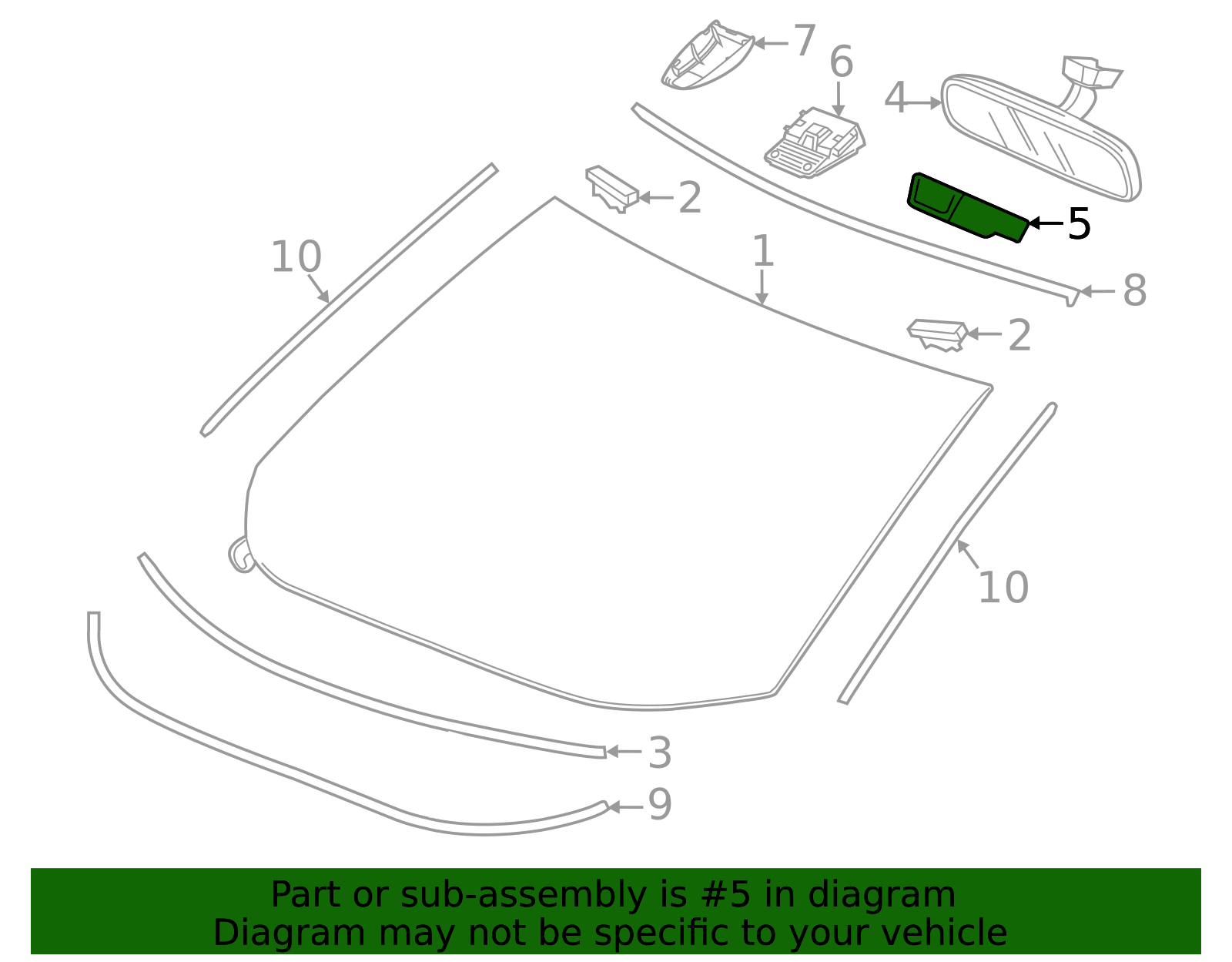 76410-SZA-A01 - Auto Dimming Mirror Attachment Kit 2010-2022 Honda ...