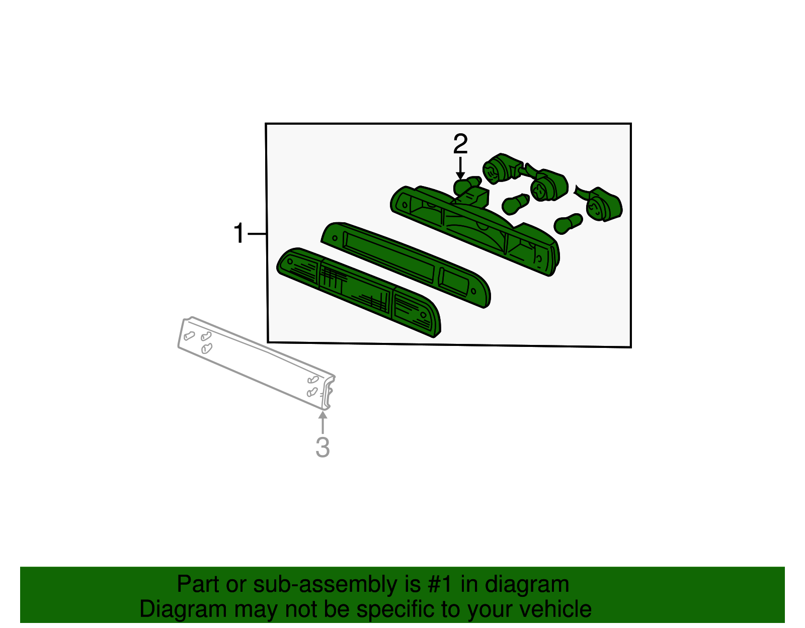 CC3Z-13A613-B - High Mount Lamp 1995-2016 Ford | Big 3 Auto Parts