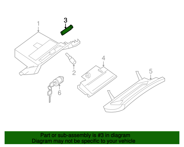 2013-2019 Nissan Pathfinder Glove Box Damper 68513-3JA0A | TascaParts.com