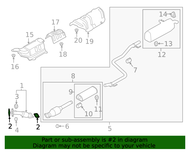 28751-1M100 - Front Pipe Gasket 2010-2024 Kia | Kia.Parts Store