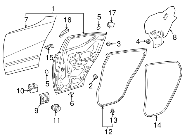 62331-F4010 - Door Seal 2018-2022 Toyota C-HR | AutoNation Parts