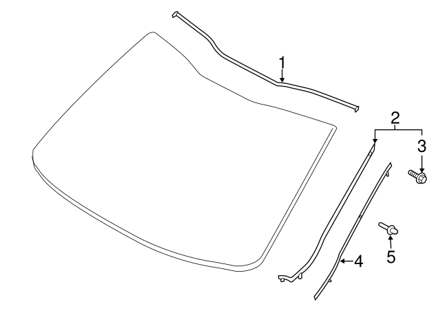 2018-2021 Kia Stinger Side Molding - Driver's Side (LH) 86131-J5000 ...