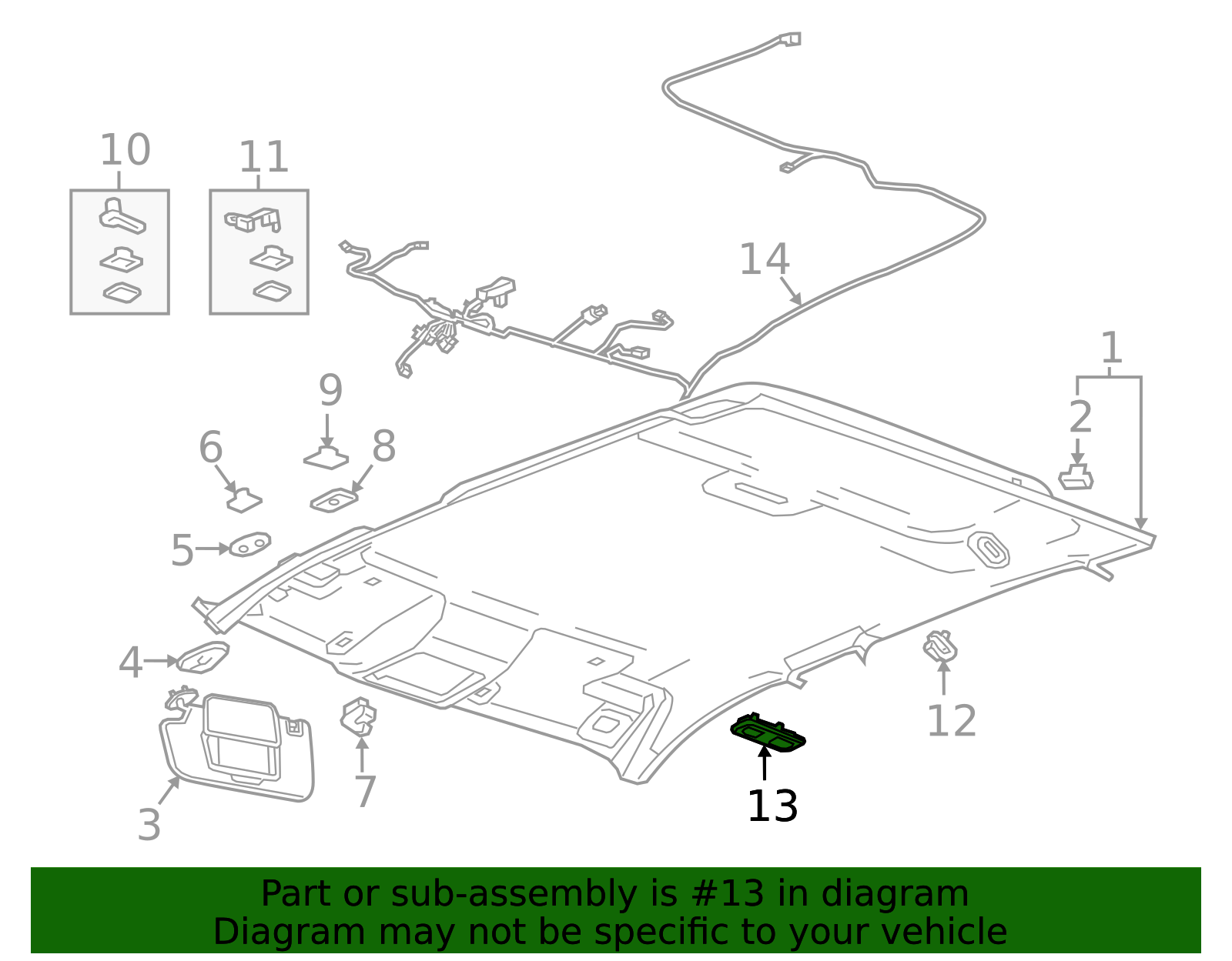 2019-2024 GM Dome Lamp Assembly 86801221 GM | GMPartsDirect.com