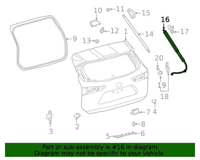68910-0E070 - Lift Actuator - 2020-2021 Toyota Highlander | OEM Genuine ...