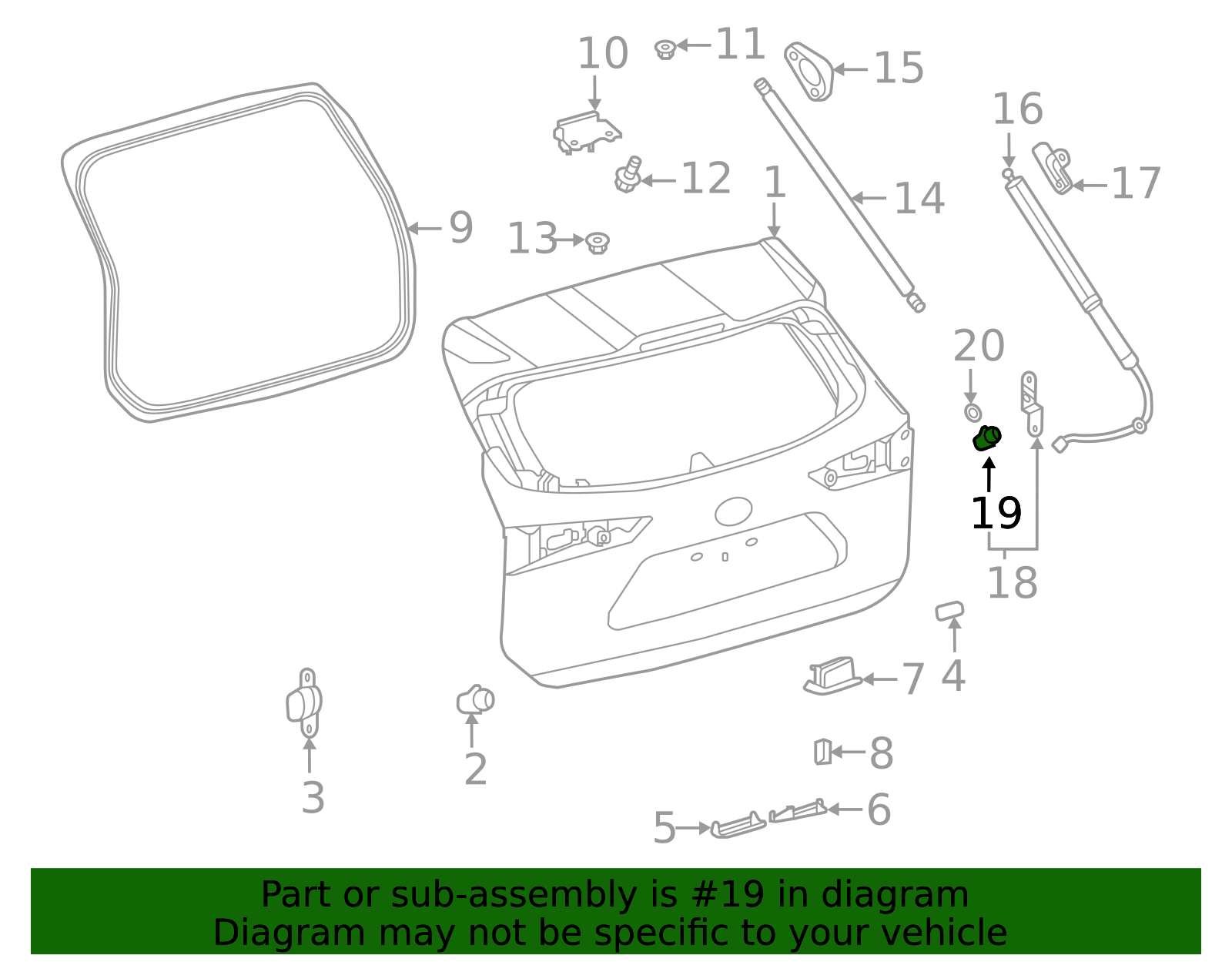 2020-2024 Toyota Lift Actuator Stopper 69477-0E010 | Toyota Parts Center
