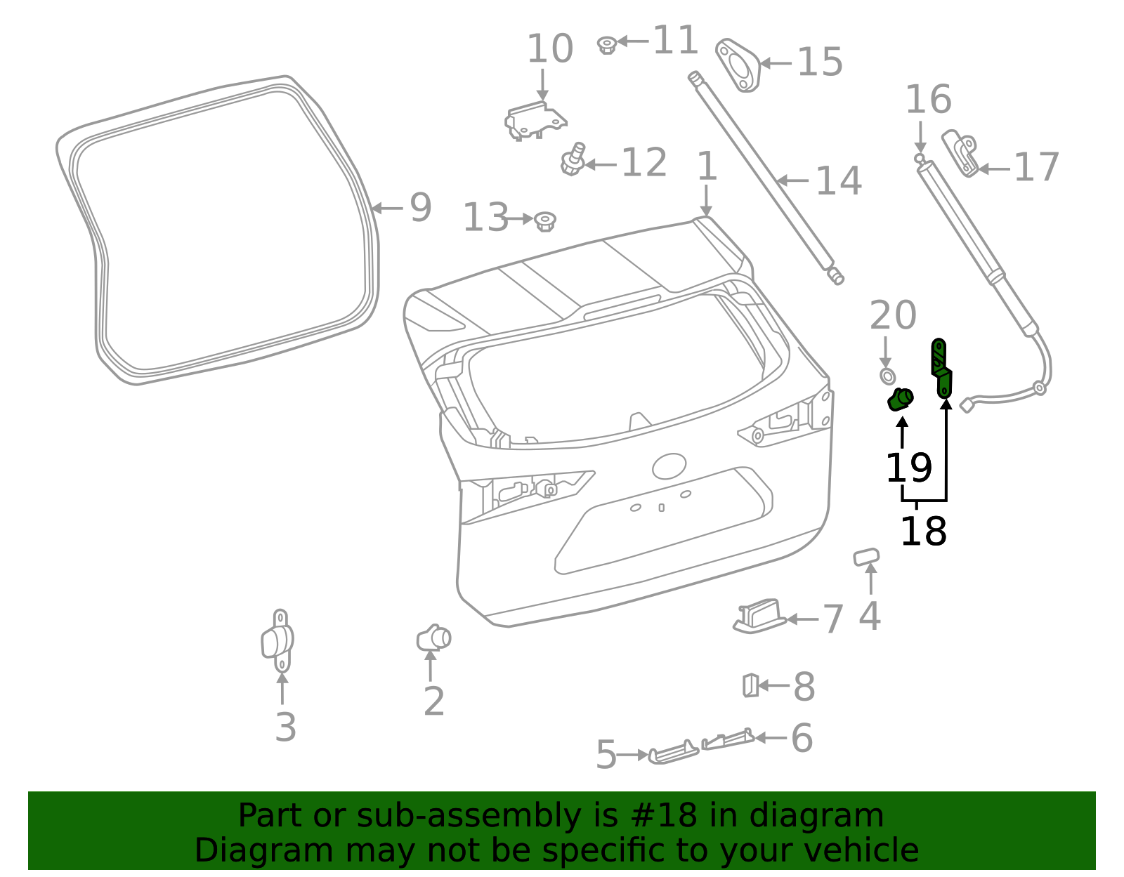 2021-2024 Toyota Highlander Lift Actuator Lower Bracket 68948-0E041 ...