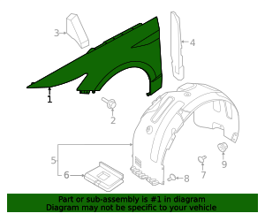 2024-2025 Hyundai Sonata Fender 66310-L1500 | OEM Parts Online