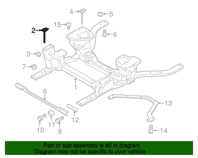Genuine OEM Ford Part - Engine Cradle Rear Bolt W711810-S439 | Genuine OEM Ford Parts & Accessories