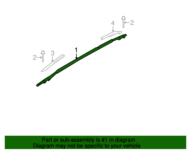 73822-JM00A - Roof Rail - 2008-2015 Nissan | Nissan OEM Parts Direct