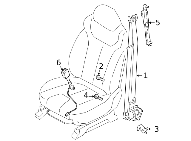 2020-2023 Hyundai Palisade Seat Belt Lap And Shoulder Belt 88820-S8500 ...