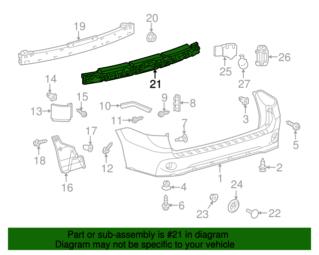 2011-2020 Toyota Sienna Energy Absorber 52615-08042 | Toyota Parts Center
