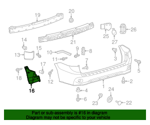 2011-2020 Toyota Sienna Side Seal 52591-08030 | Toyota Parts