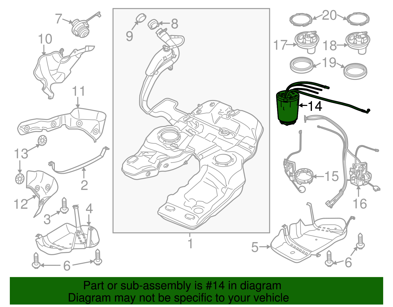 2013-2016 Porsche Cayenne Fuel Pump Assembly 958-620-132-16 | Porsche ...