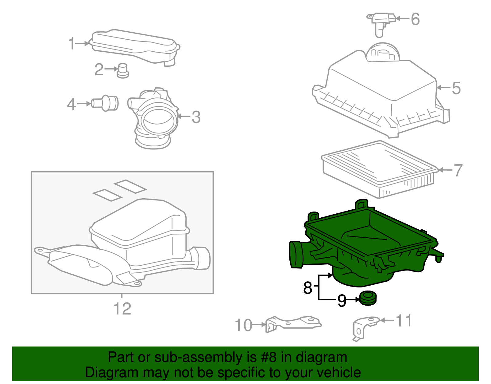 2012-2018 Toyota Air Filter Housing 17701-0V030 | OEM Parts Online
