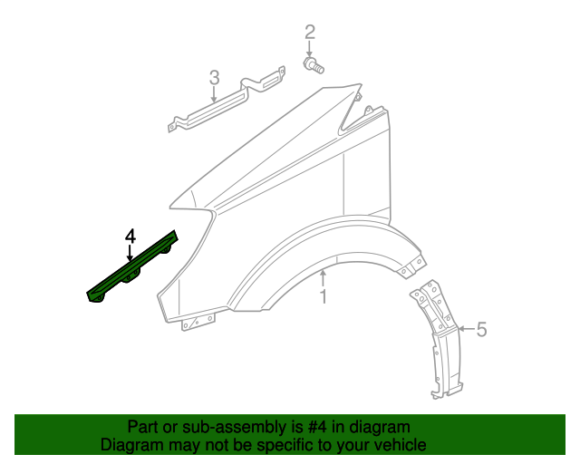 906-623-08-25 - Fender Lower Support 2010-2018 Mercedes-Benz | Mercedes ...