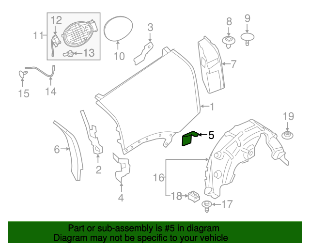 41-00-7-430-887 - Quarter Panel Lower Bracket - 2016-2023 Mini Cooper ...